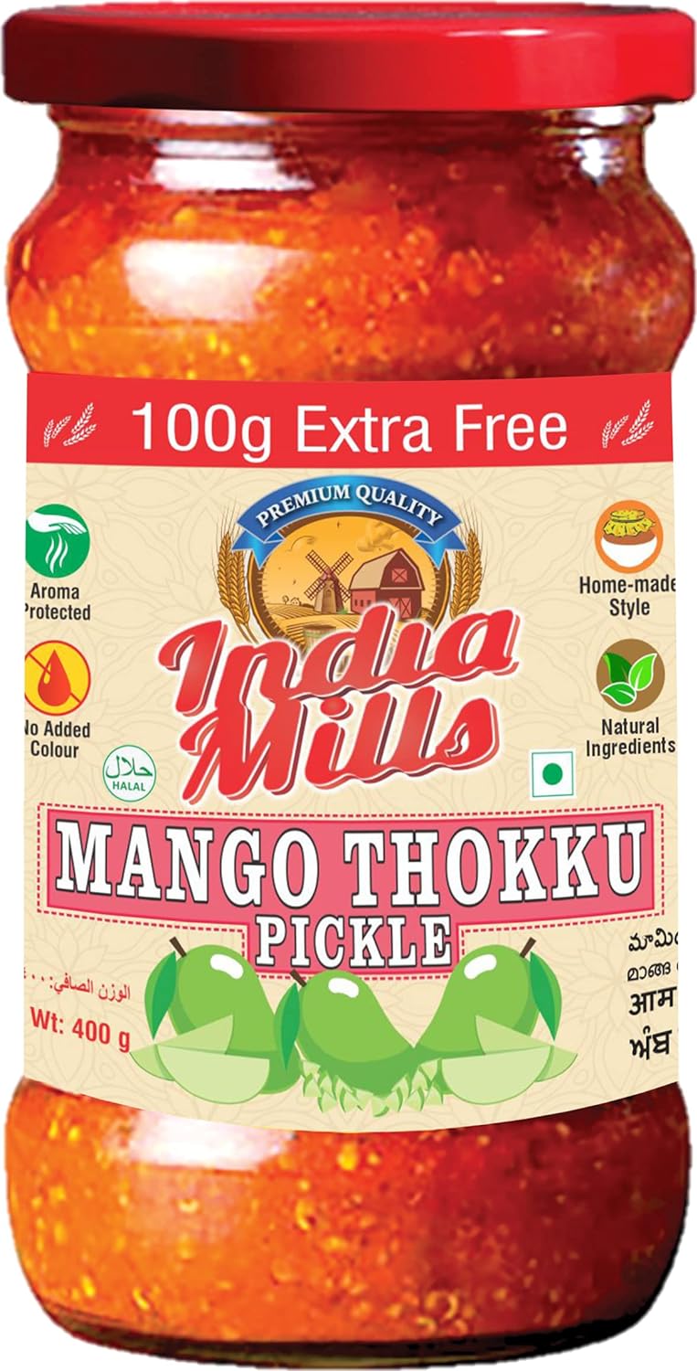 INDIA MILLS Thokku Mango Pickle (Shredded Mango), 400 gm(FROM DUBAI)JEZ ...