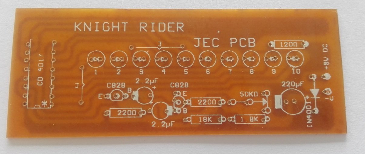 10/20 LED Knight Rider PCB Kit with Parts/ PCB Only, Production Diy Kit ...