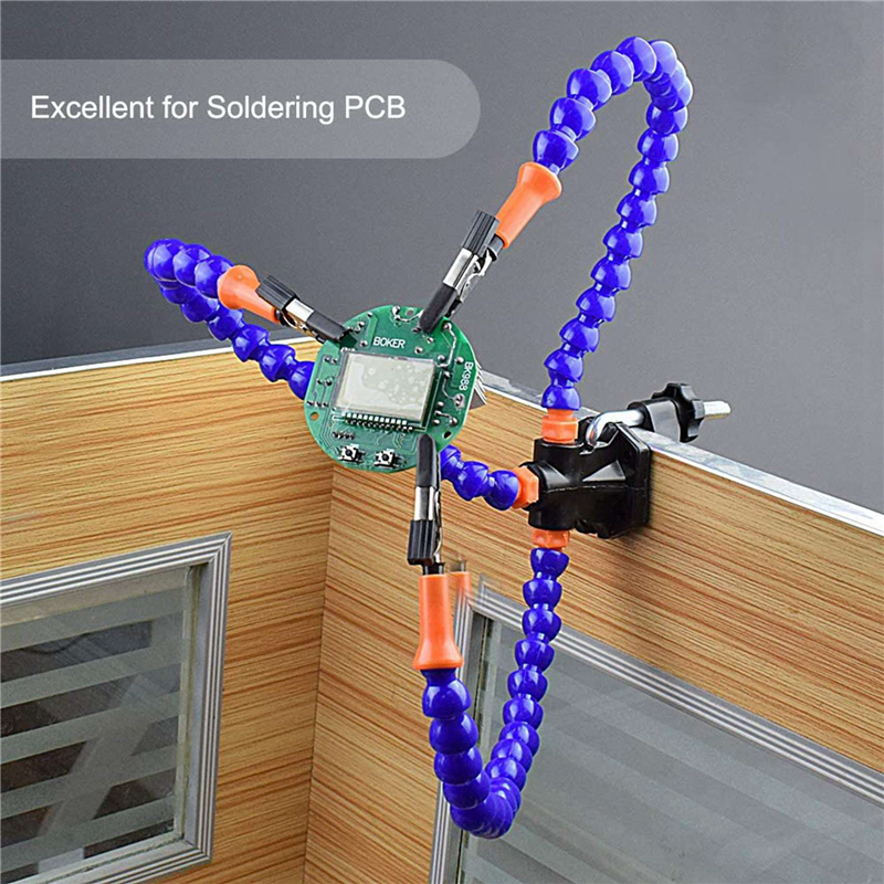 2X Bench Vise Work Bench Vise Welding Table with 3 Flexible Arms ...