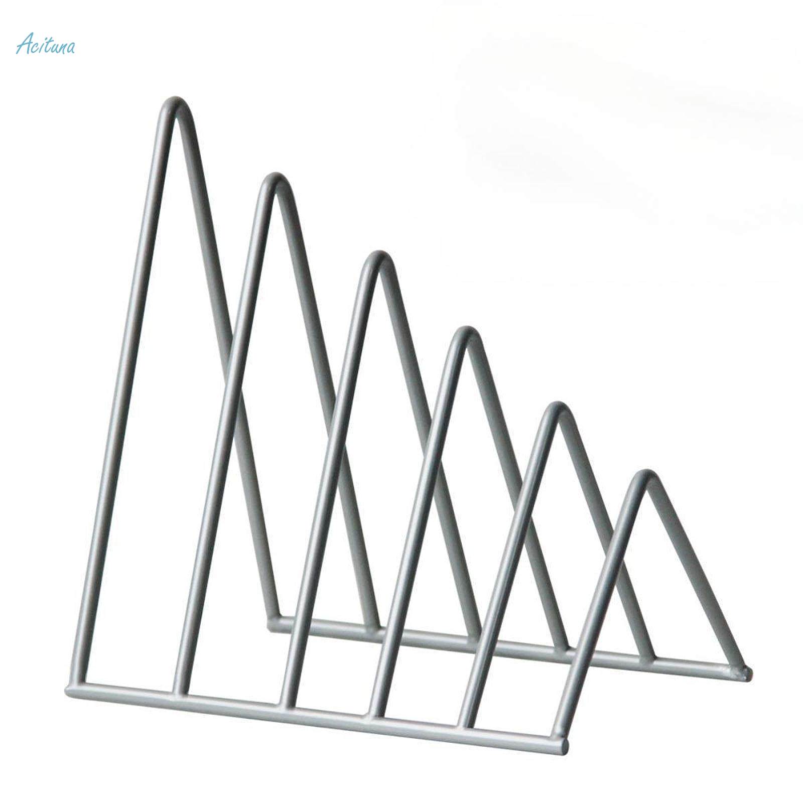 Bookend Organizer Binder Book Stopper Desk Triangle Bookshelf File ...