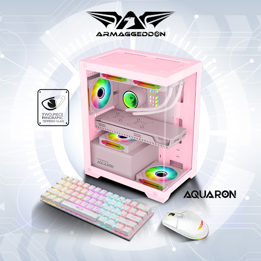 ARMAGGEDDON AQUARON MATX TRANSPARENT VIEW GAMING CASING CHASSIC PC CASE ...