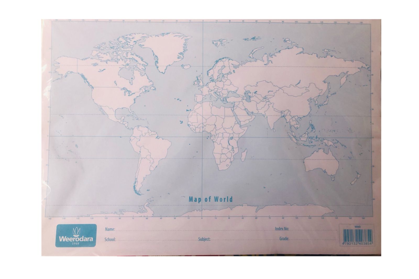 World Map Pack ( 100 Sheets ) Countries Divided | Daraz.lk