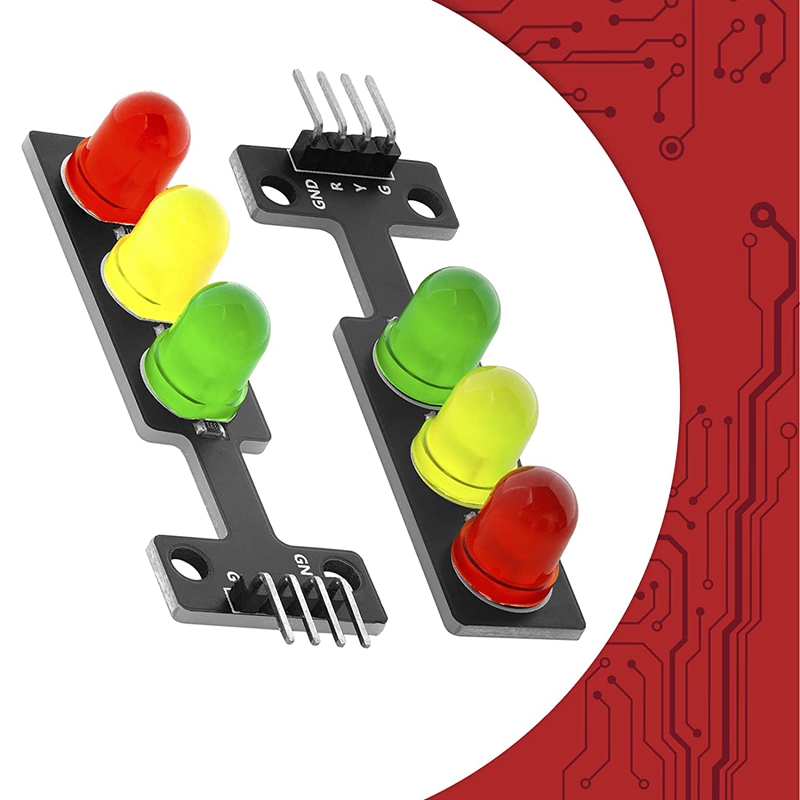 5x LED Traffic Light Creative DIY Mini Traffic Light 3.3-5V Compatible ...