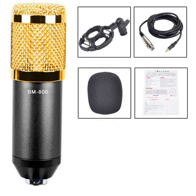 Bm800 Studio Microphone Recording Bundle Professional Room Microphone ...