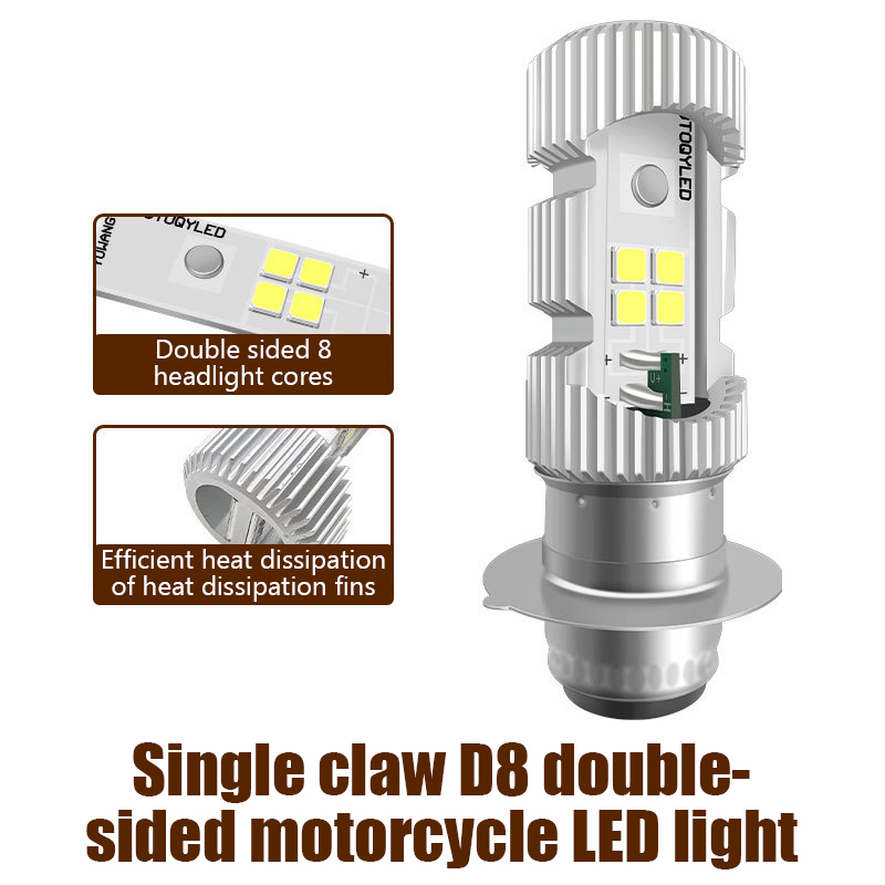 PA15D 1 LED Motorcycle Headlight Bulbs PA15D H6 LED Moto Headlamp High ...