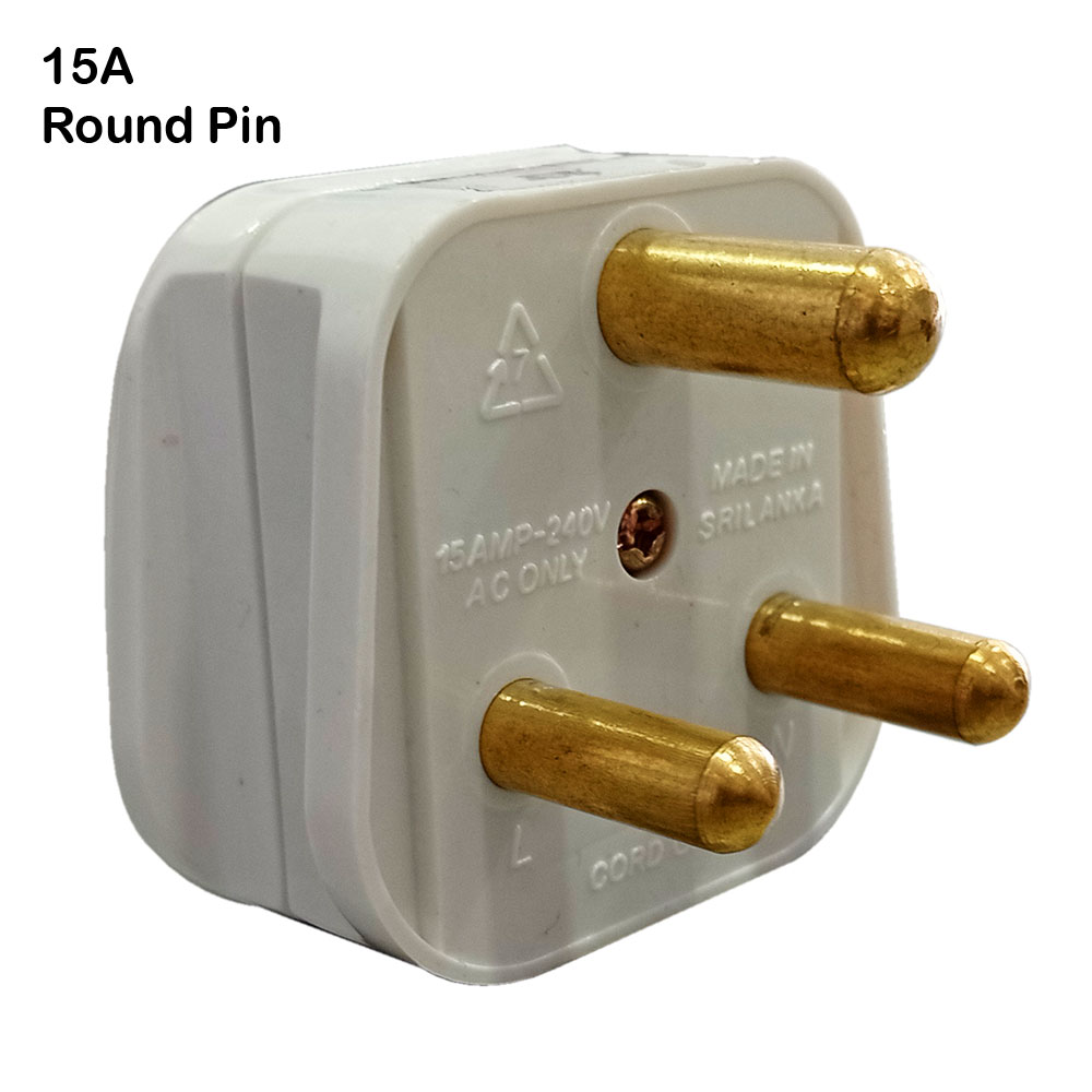 15A Round Pin Plug Top | Daraz.lk