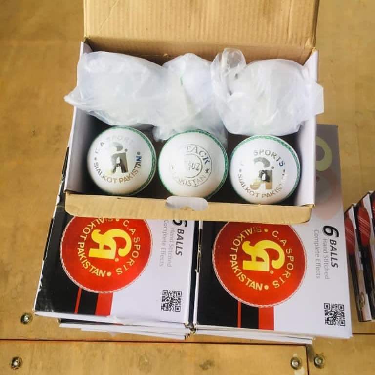 CA Attack 4.75OZ / 5.5OZ White Ball Leather Ball Junior 134g / Senior 156g Cricket Bat Hardball ...