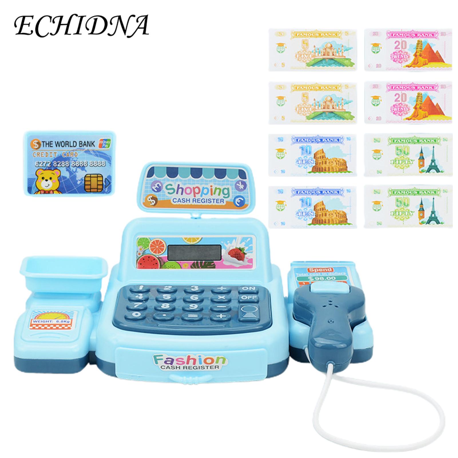 ECHIDNA Cash Register Rich Accessories Cute Cash Register with Working ...
