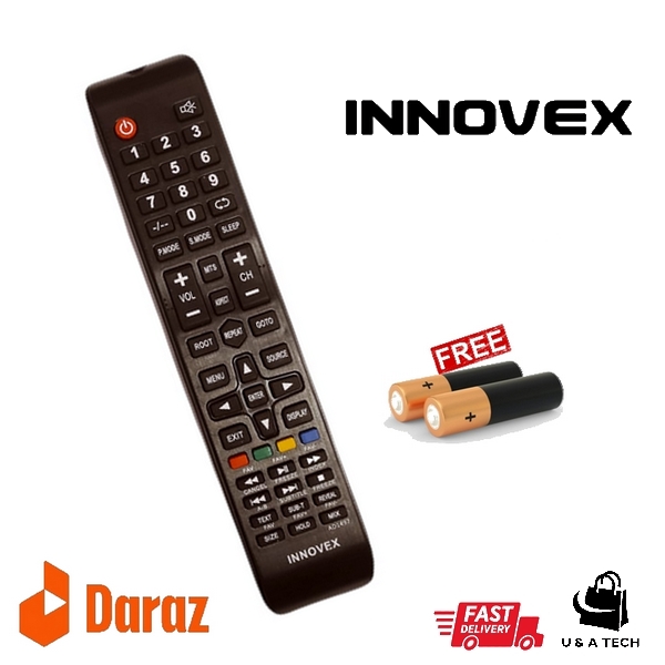 Innovex LED/LCD TV Remote Controller AD1497 & Free Batteries | Daraz.lk