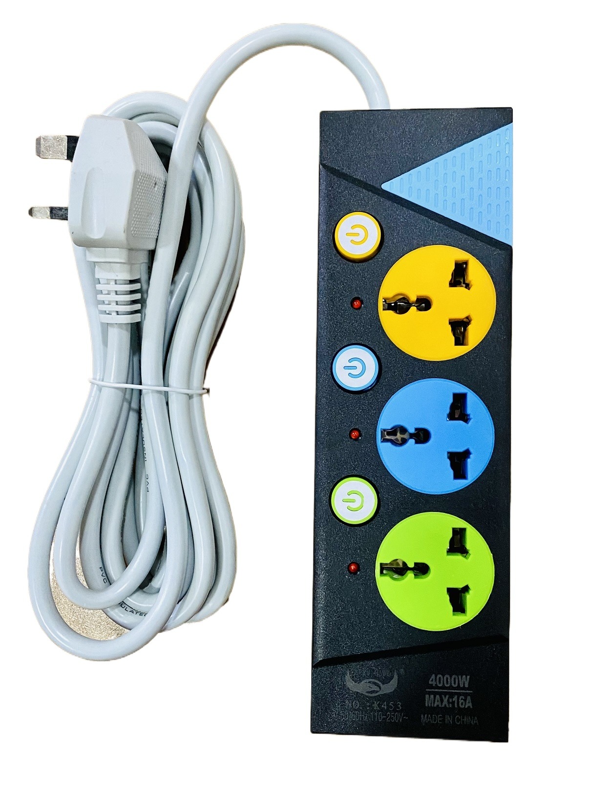Lucky Hawk - Extension Wire Cord 3 way - 13A Plug Power Strip 3m | Daraz.lk