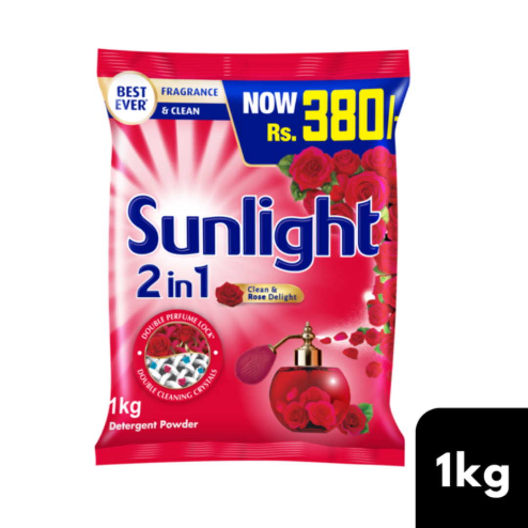 Sunlight Clean & Rose Delight Detergent Powder, 1kg | Daraz.lk