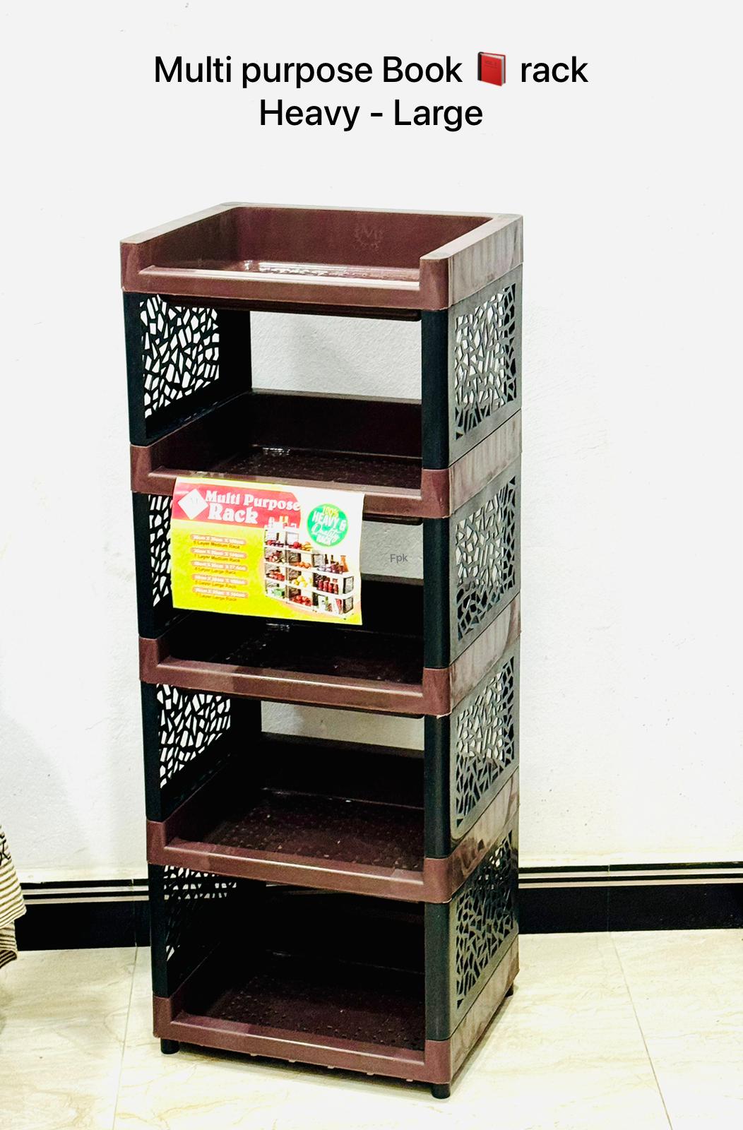 Book Rack / Storage Rack / Book Shelf 5 Layer Multipurpose Plastic ...