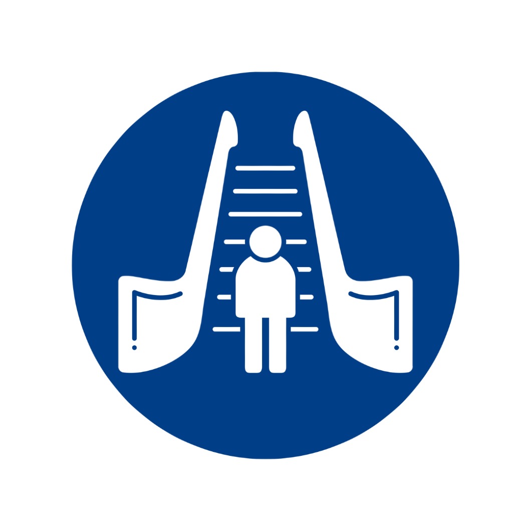 Escalator sticker - circle sign board - 6 inch x 6 inch | Daraz.lk
