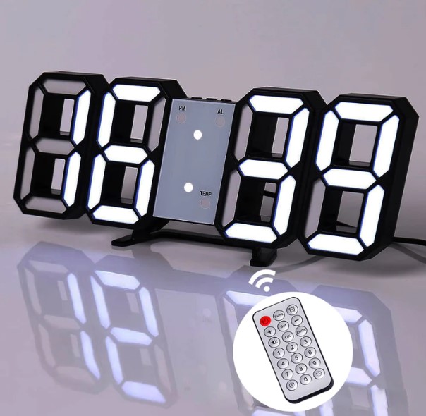 3D LED Digital Wall Clock 719262 | Daraz.lk