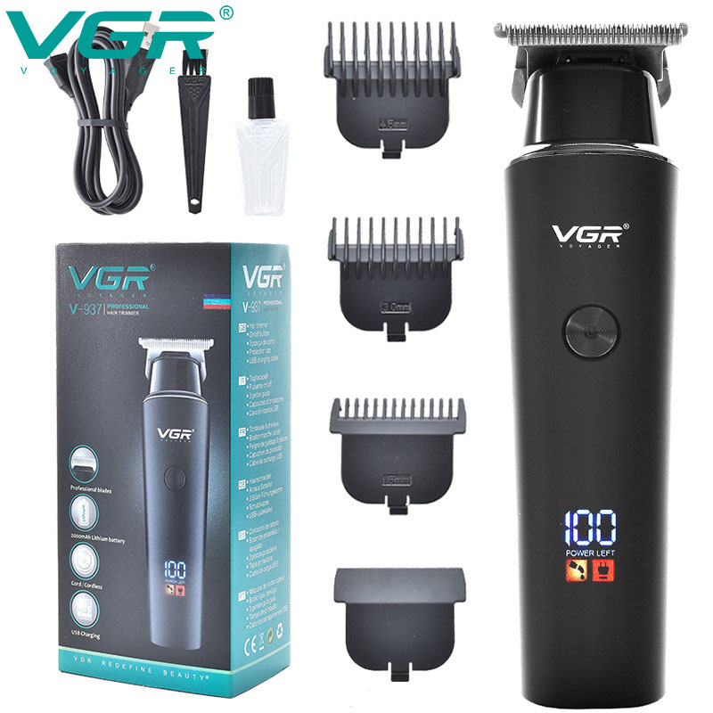 VGR V-937 NEW Adult Hair Clipper LCD Digital Display Hair Clipper Hair Salon Special Carving ...