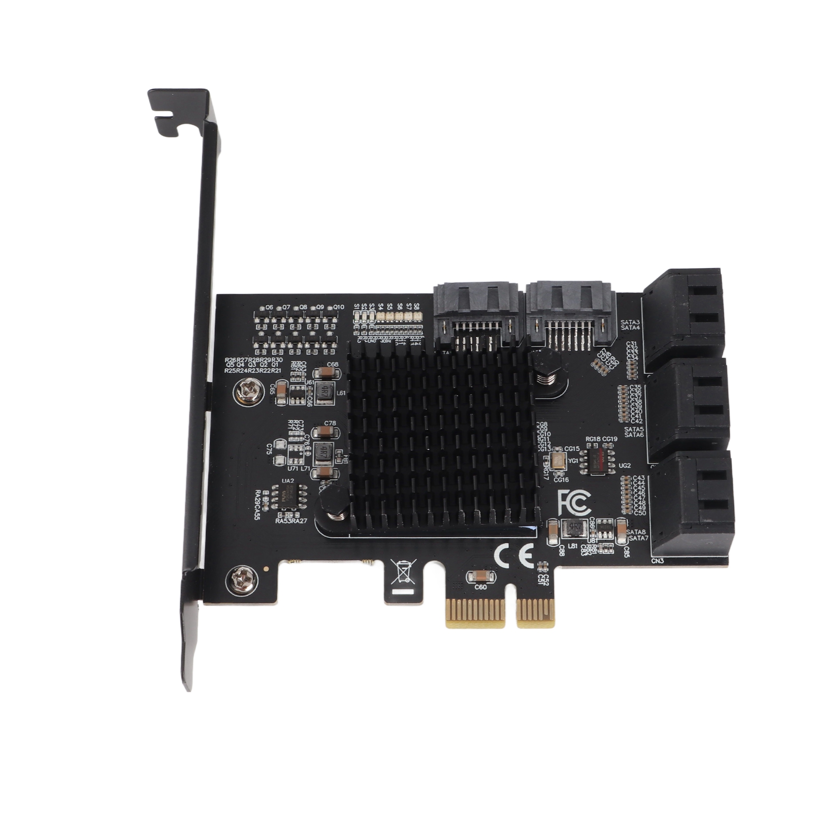 SATA PCIE Card Built in PCI‑E 1X Interface 8xSATA3.0 Output Interfaces ...