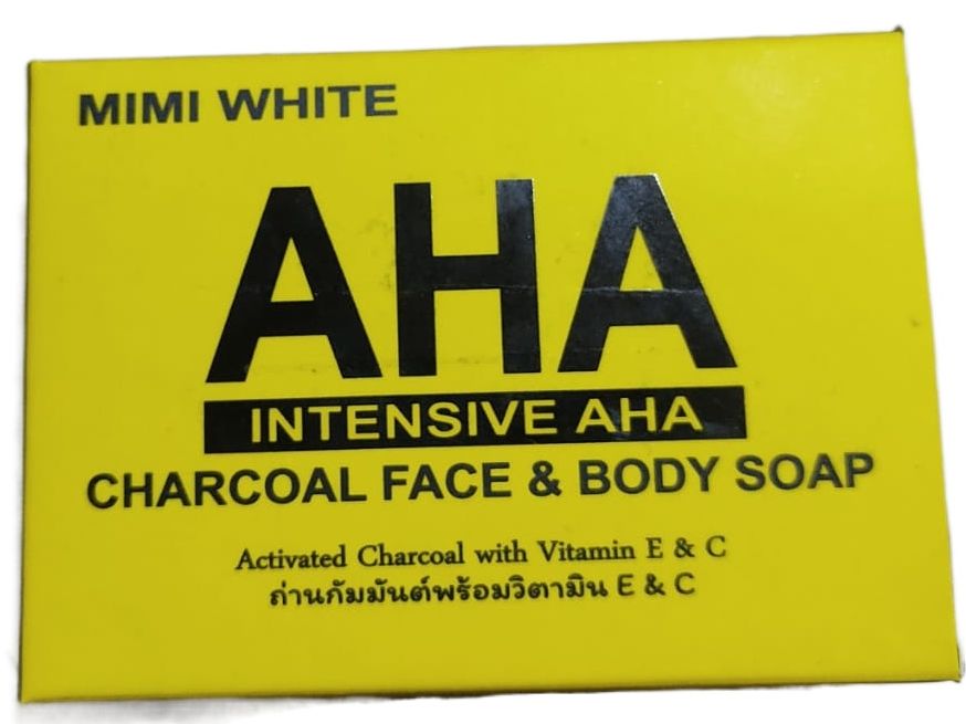 MIMI AHA Intensive AHA Charcoal Face & Body Soap Made in Thailand (afbs ...