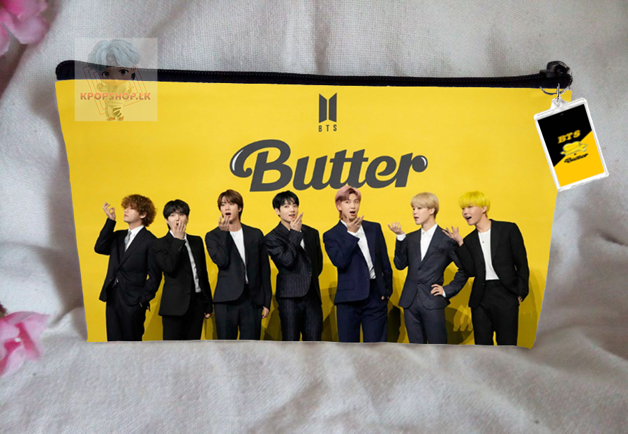 KPOP BTS Butter BT21 Pencil Case Purse Wallet Store Pouch Pen Pencil ...