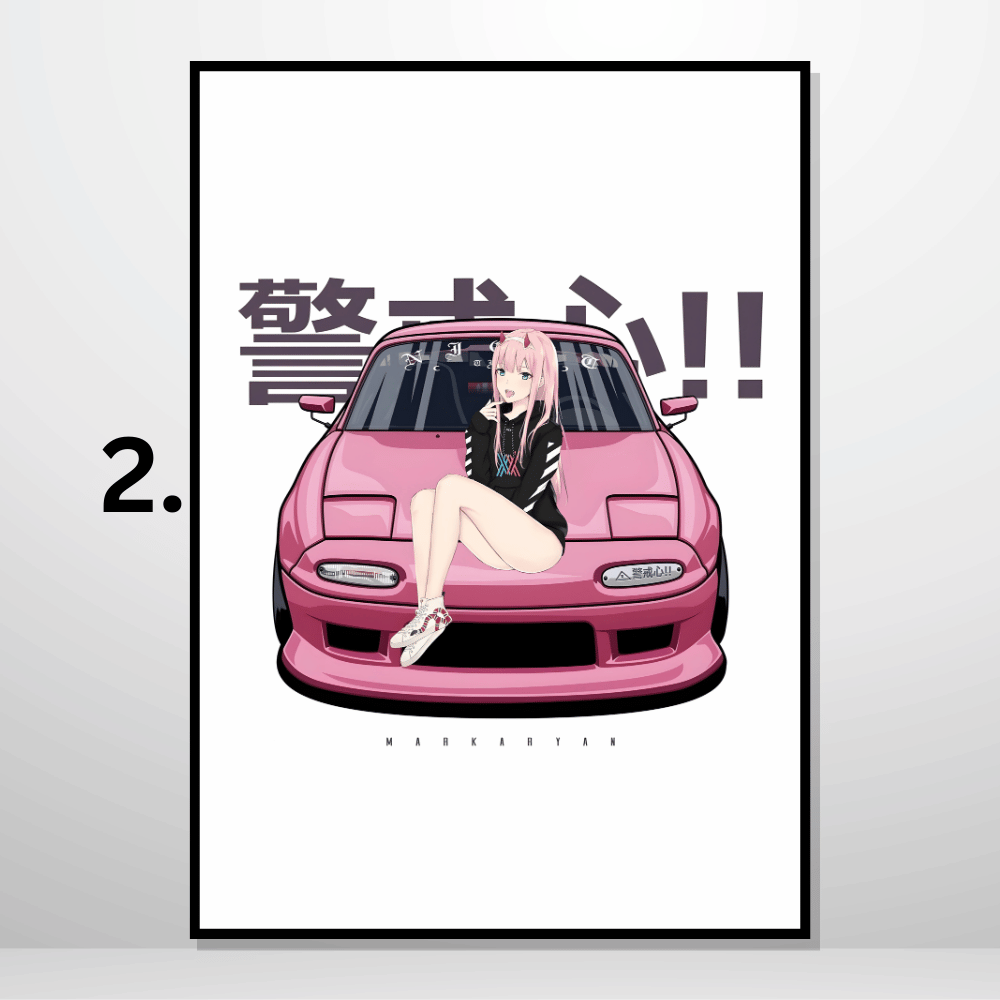 A3/A4 Size PVC Framed Racing Cars JDM Supra GTR wall posters wall ...