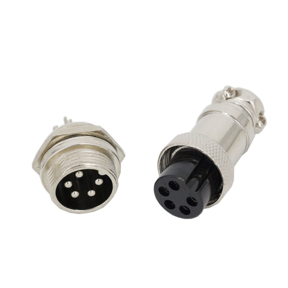 5 PIN 16mm GX16-5 Screw Aviation Connector Plug The aviation plug Cable ...