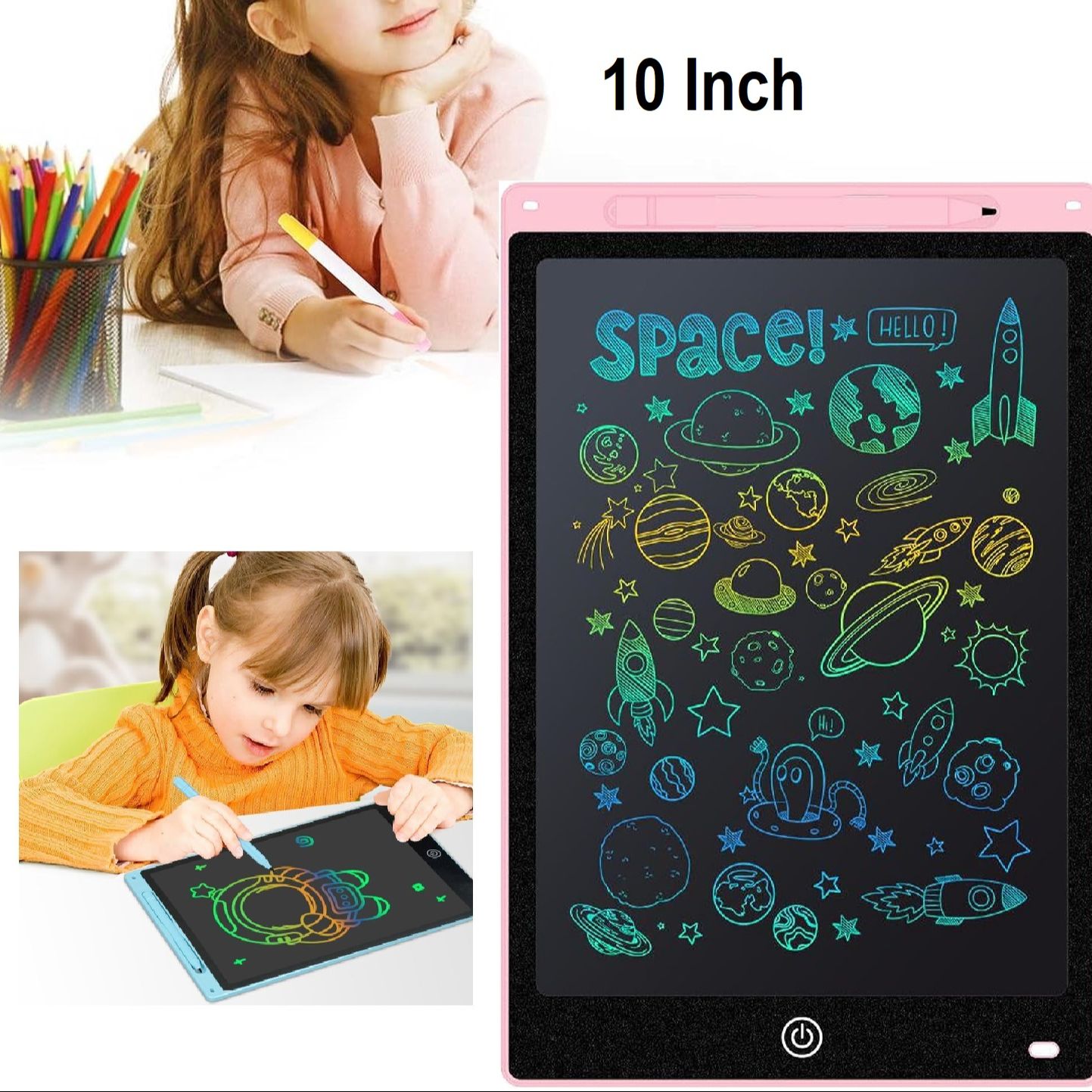 LCD Writing Tablet 10 Inches- LCD Panel for Kids drawing writing and ...