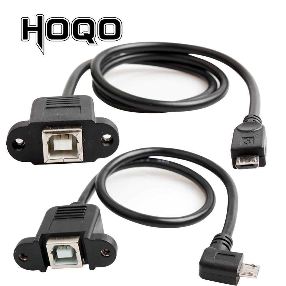 Type-B Printer Panel Mount B Female Socket USB 5 Pin Male Connector ...