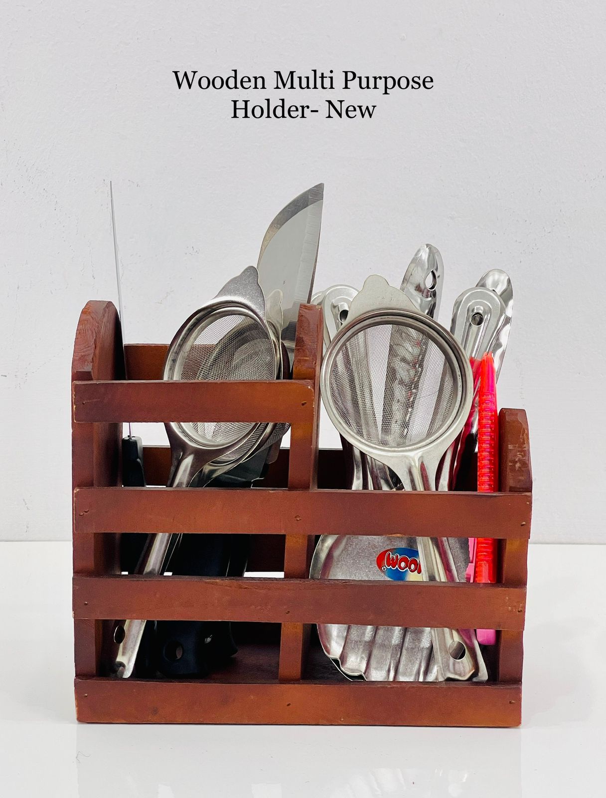 Buy Brown Wooden Multi-Purpose Holder - Your Organizational Solu