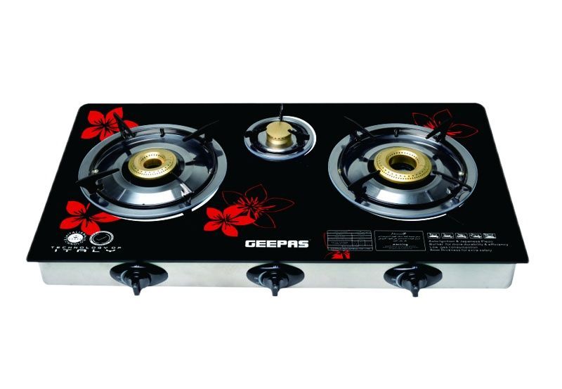 Geepas Gas Cooker Glass Top 3 Burner - GK6759 | Daraz.lk