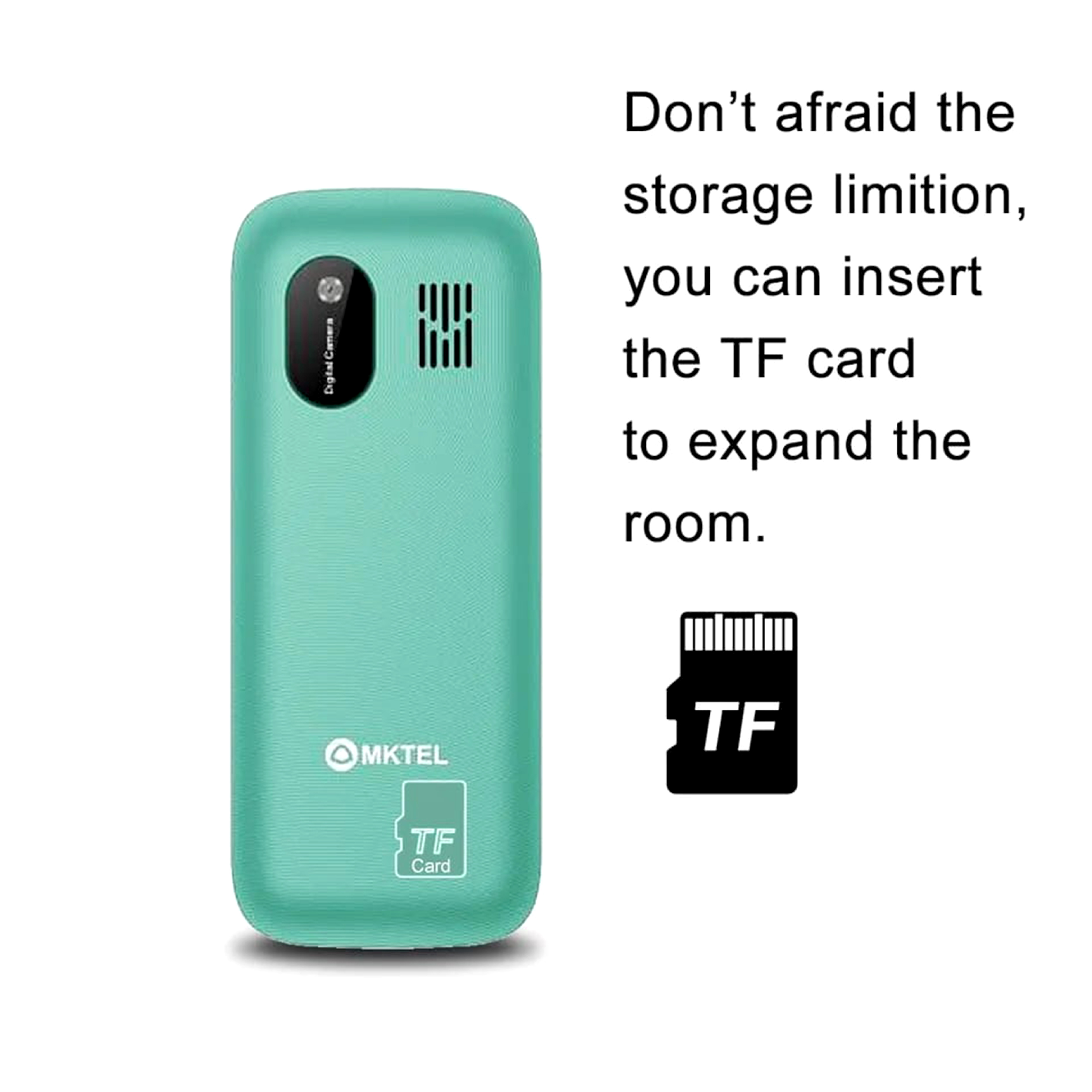 Original New Official MKTEL 2G Cell Phone M2023 Dual SIM Card 800Mah Battery MKTEL M2023 Feature ...