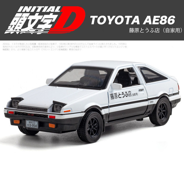 【Hot】 1：32 Text Initial D Toyota AE86 Toys Alloy Car Model Return Force ...