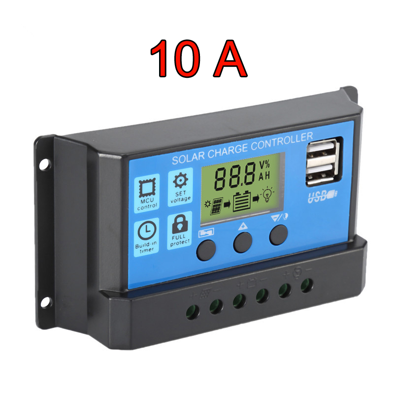 10A 20A 30A 40A 50A 60A 100A Solar Panel Controller Solar Charge Controller 12V/24V Adjustable ...