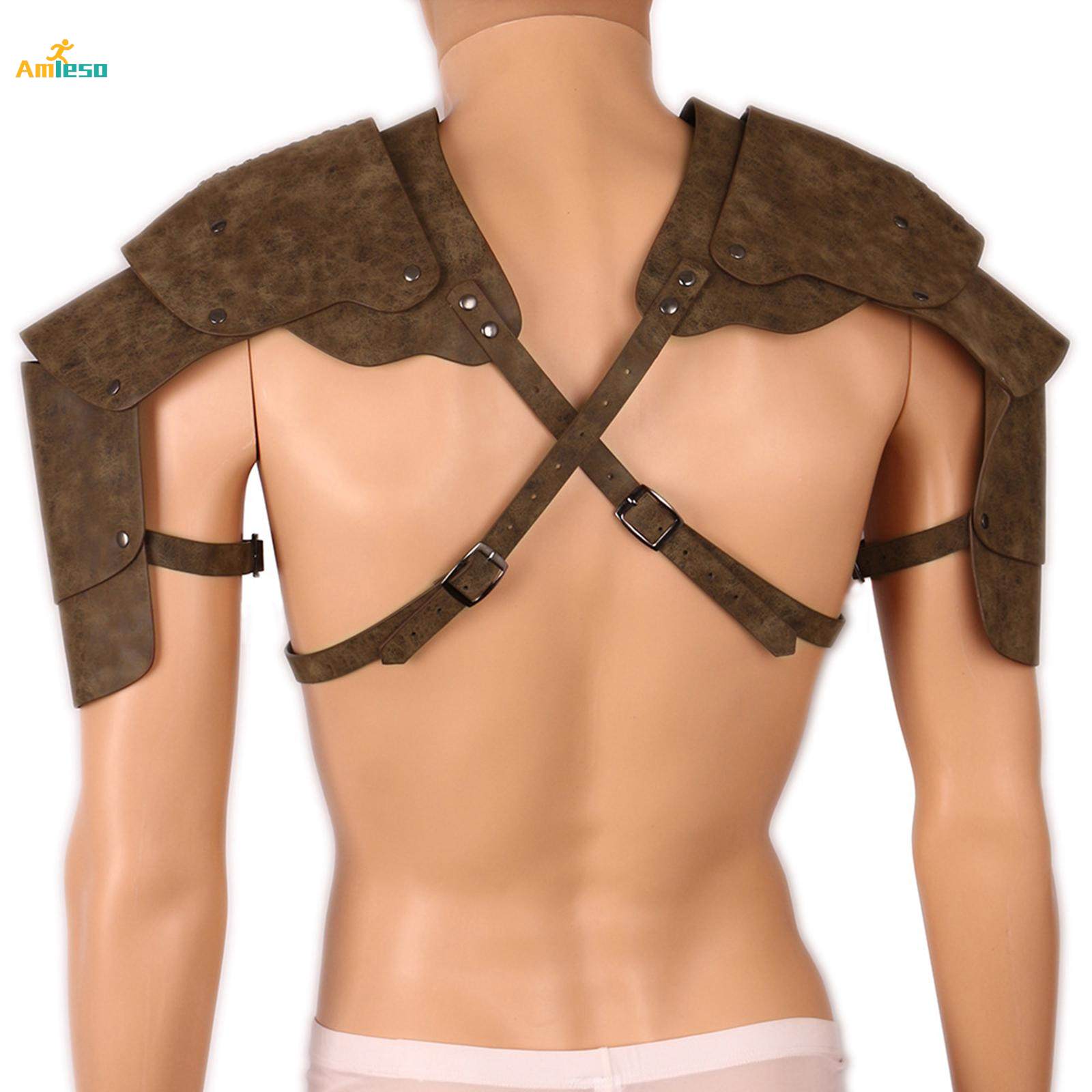 Gothic Steampunk Shoulder Armors Role Play Cosplay Rivet Knight Shrug ...