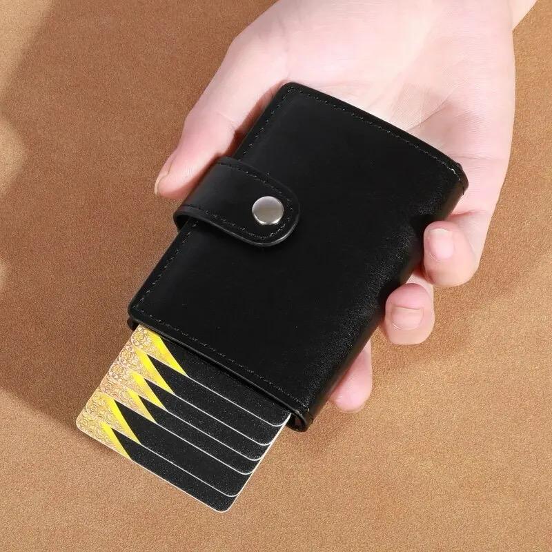 Carbon Fiber Credit Card Holder Wallets Men Brand Rfid Black Magic ...