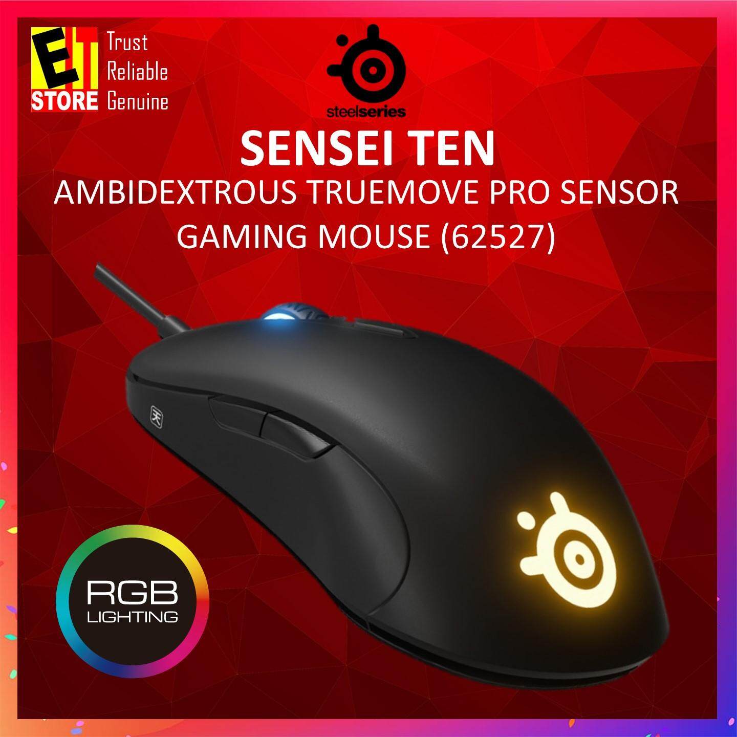 STEELSERIES SENSEI TEN AMBIDEXTROUS TRUEMOVE PRO SENSOR GAMING MOUSE ...