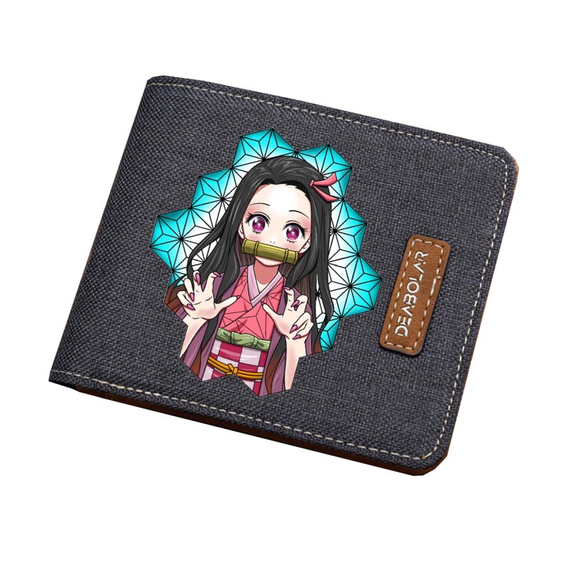 Anime Demon Slayer Cartoon Wallet Women Men Canvas Wallet Teenagers ...