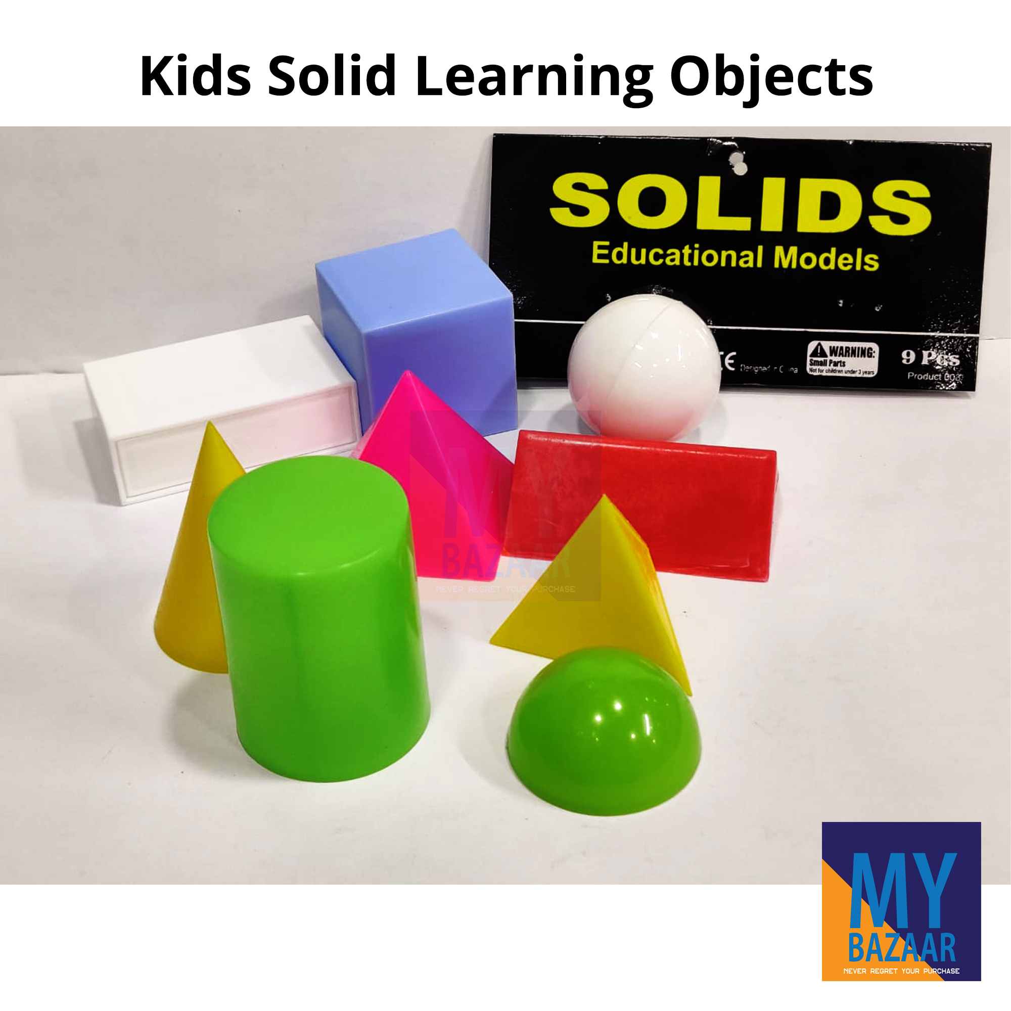 Geometric 3D Shapes Plastic For Kids Educational | Daraz.lk