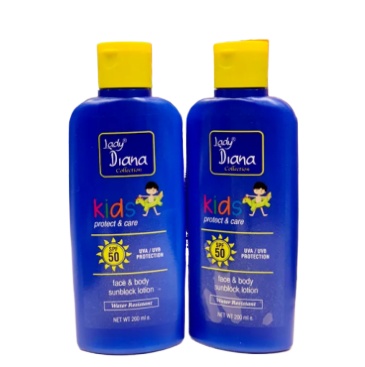 LADY DIANA Kids Protect Face & Body Sunblock Lotion SPF 50 - 200ml Made ...