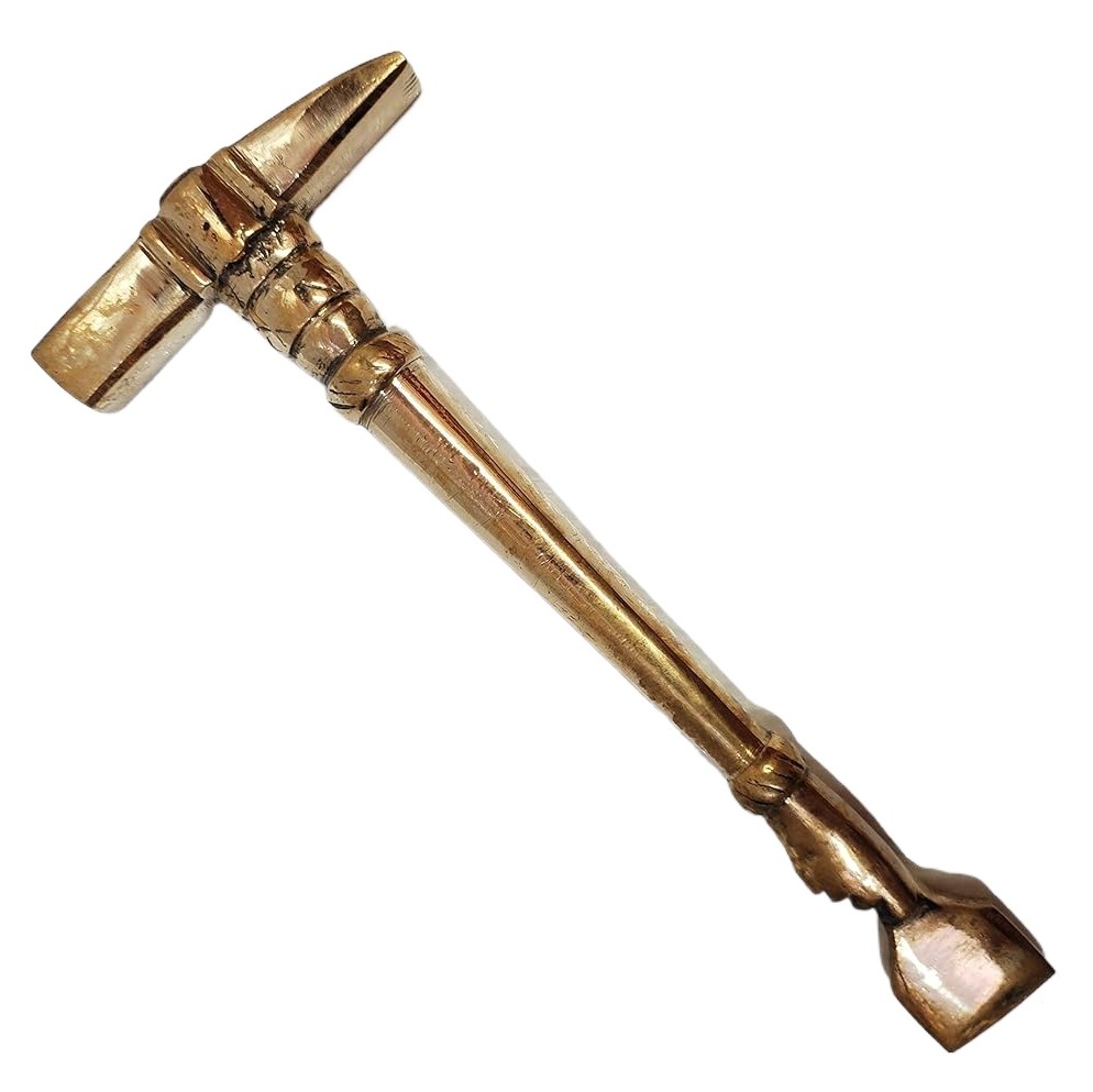Tabla Hammer Made From Brass Heavy Duty 390 Grams Approx Weight Gold ...