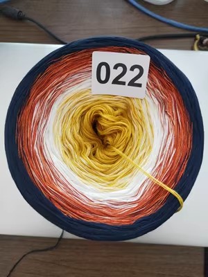 300G/Ball Mercerized Organic Cotton Gradient Cake Yarn Blue Series 4 ...