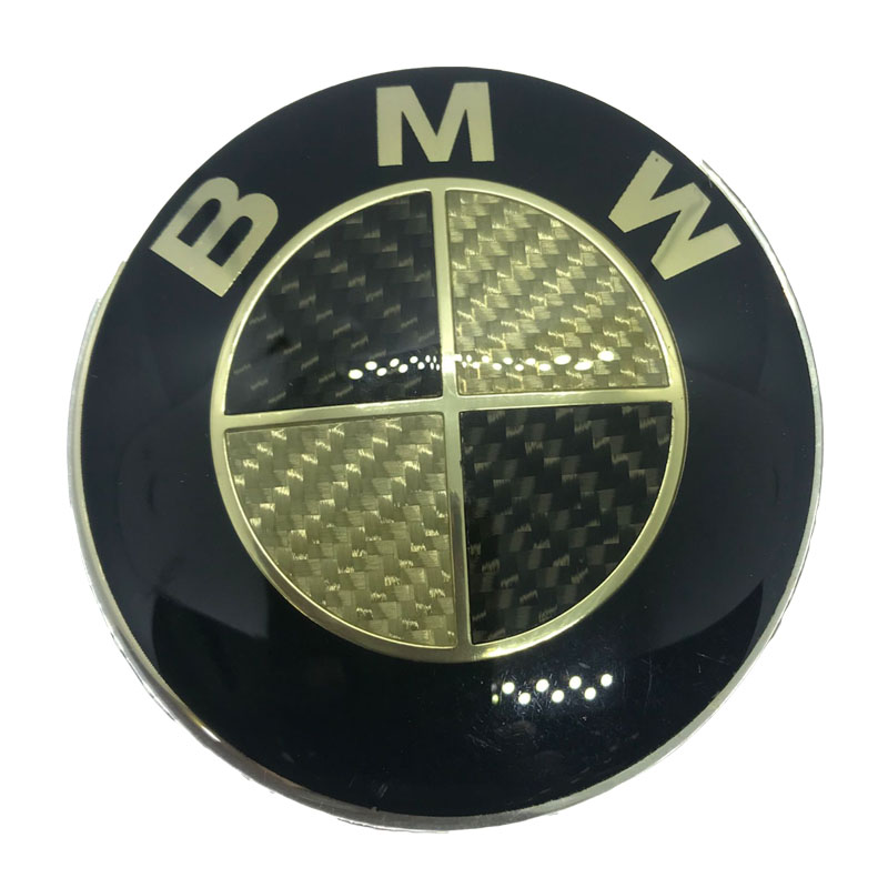 BMW Carbon Fibre Black Rear Boot Lid Badge Emblem 76mm | Daraz.lk