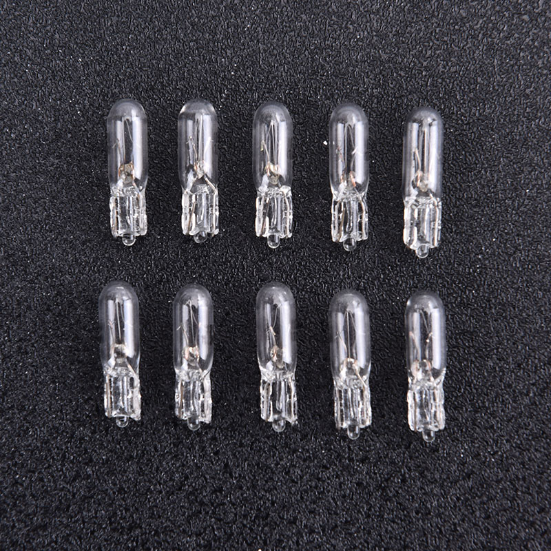10Pcs 12V 1.2W T5 Glass Light Bulb Dashboard Instrument Panel Brake ...