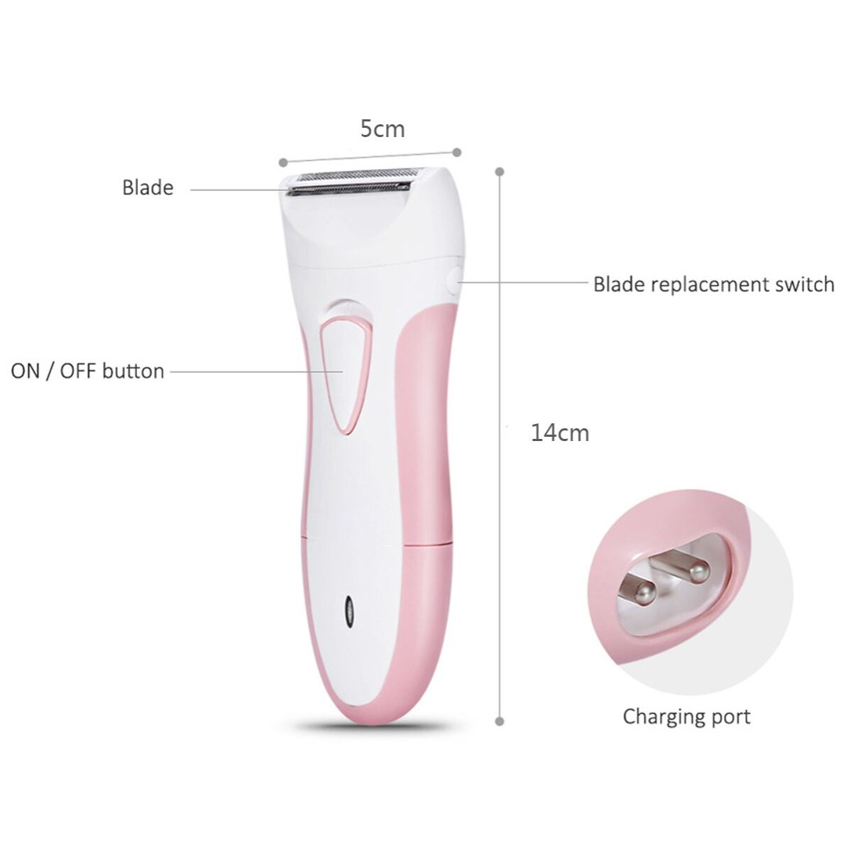 Geemy GM-3073 Professional Lady Shaver For Women Rechargeable Epilator ...