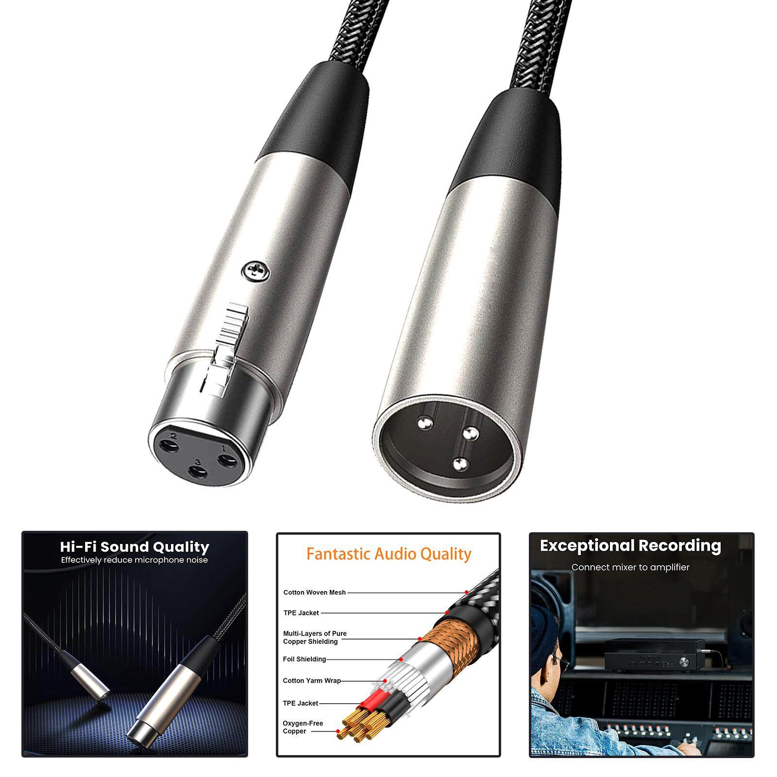 XLR Cable Balanced Microphone Cord Microphone Cable for Studio ...