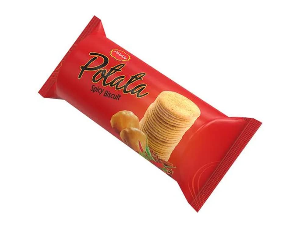 Pran Potata Spicy Flavoured Biscuit original imported - 75Gm Each Pack ...