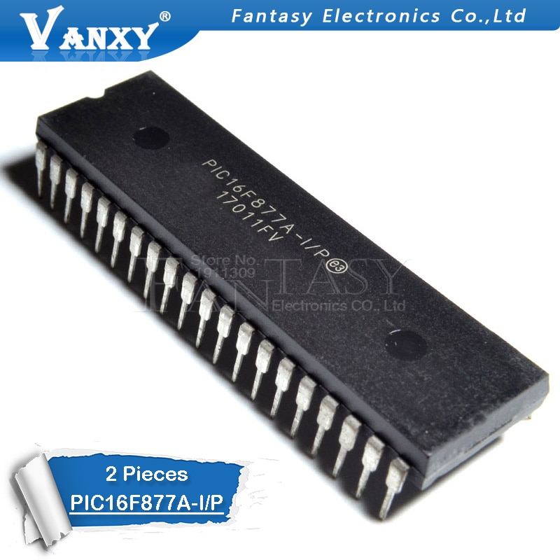2PCS PIC16F877A-I/P DIP40 PIC16F877A DIP 16F877A DIP-40 Enhanced Flash Microcontrollers new and ...