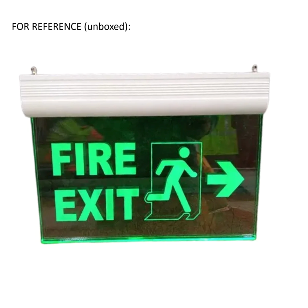Acrylic Emergency Exit Sign Board With Rechargeable Led Lights | Daraz.lk