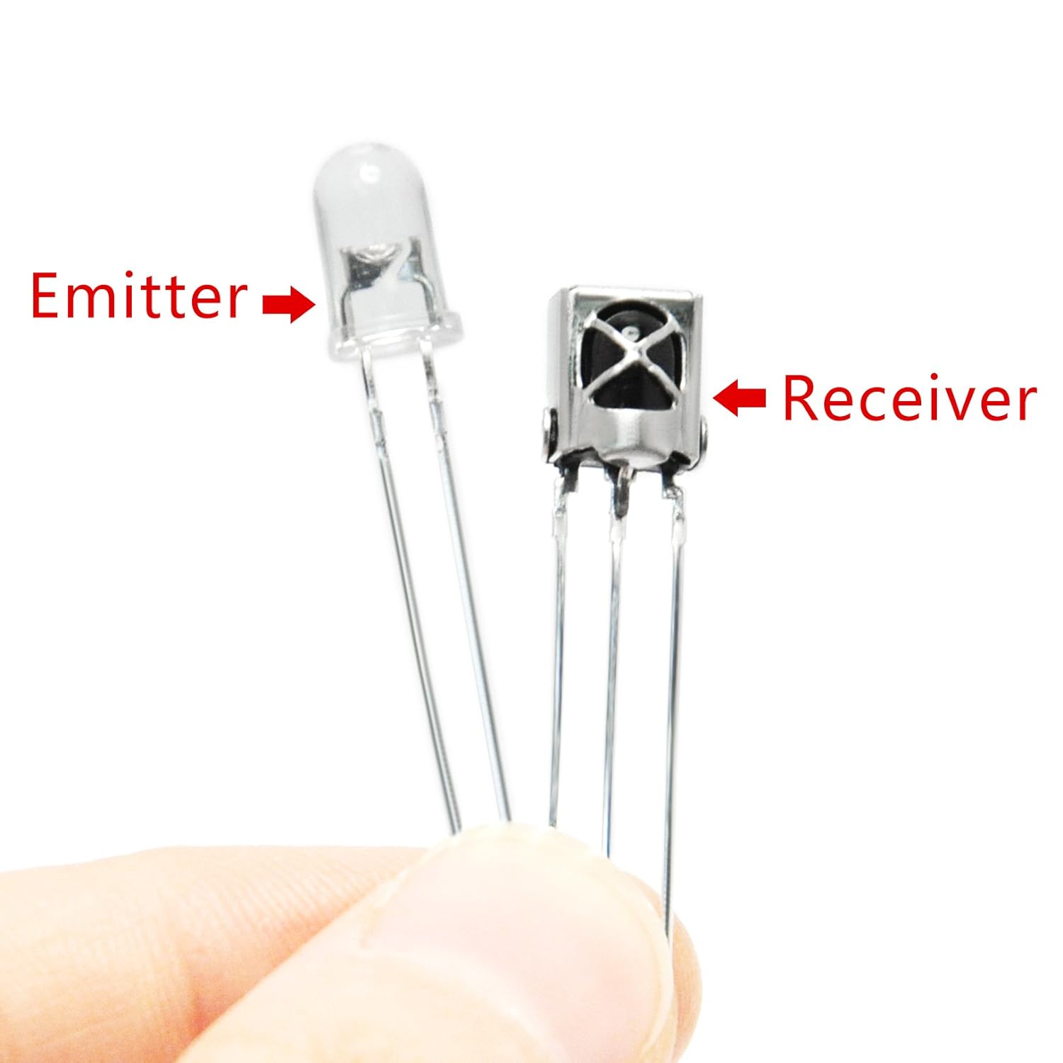 IR Receiver Diode VS1838B - 38KHZ & IR LED 5mm Infrared Emitter 850nm ...