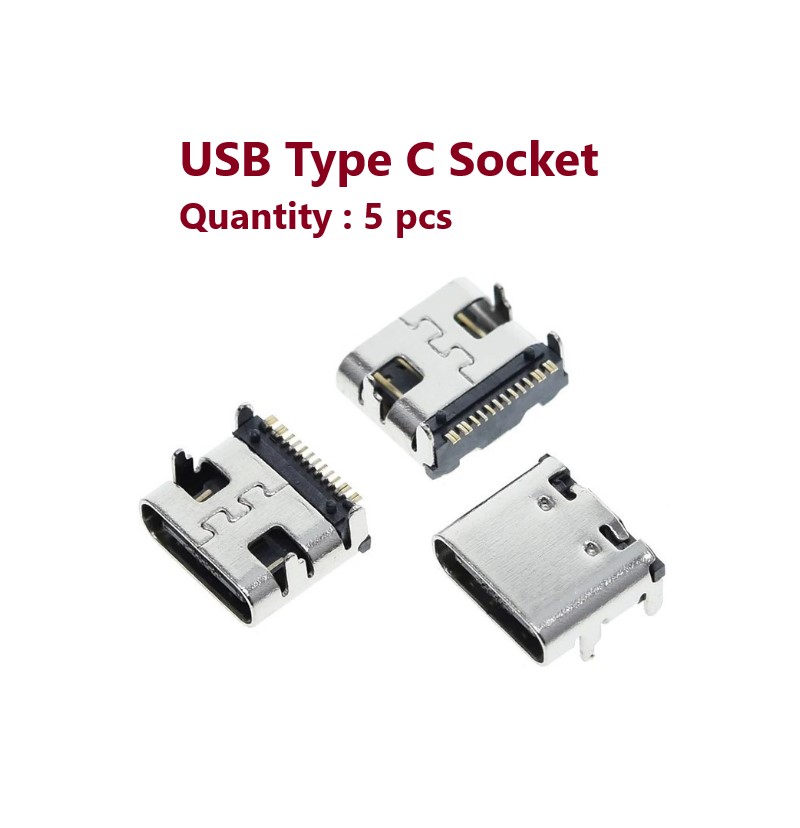 5 pcs of USB Type C Sockets | Daraz.lk