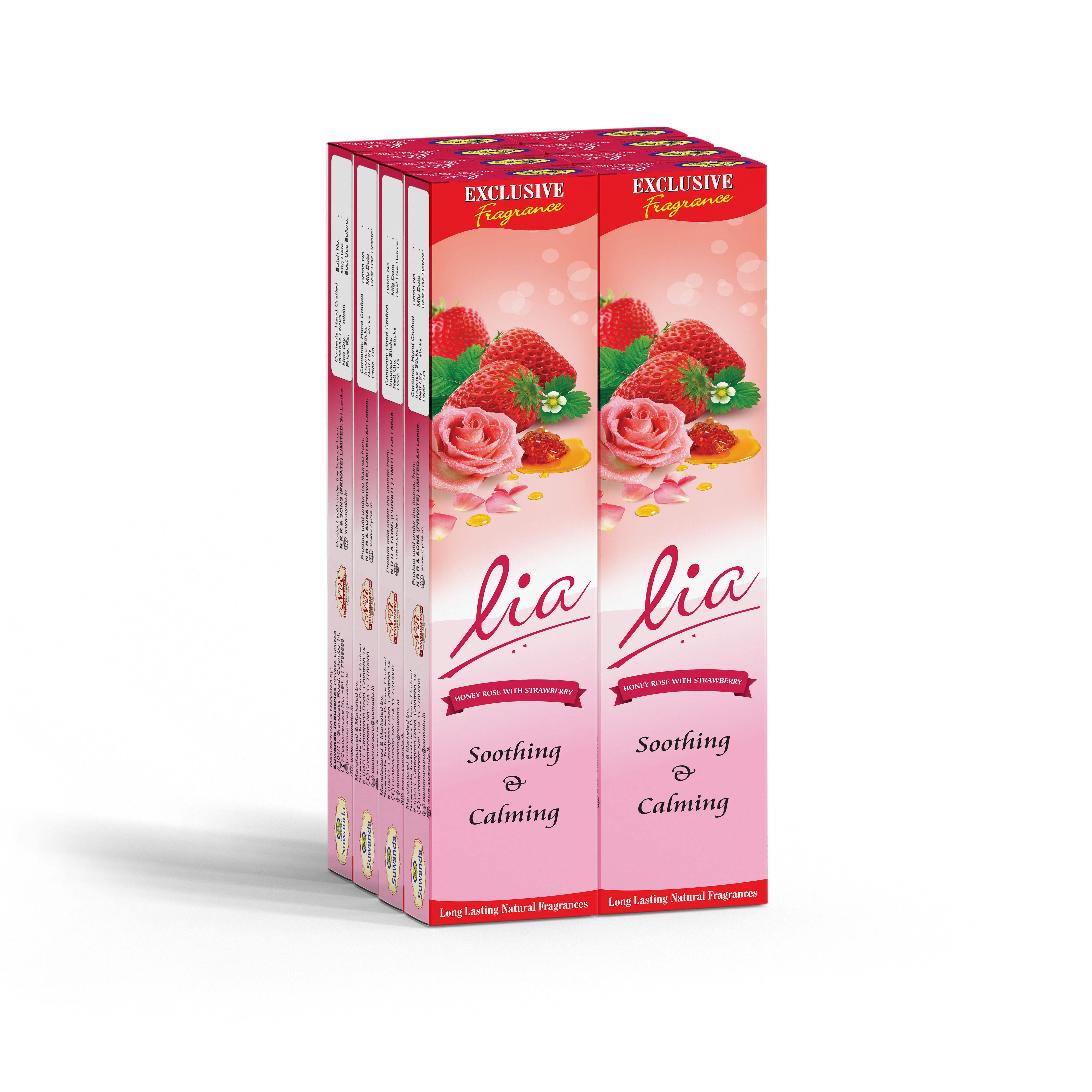 Lia Incense Sticks - Honey Rose With Strawberry - 6 Packets | Daraz.lk