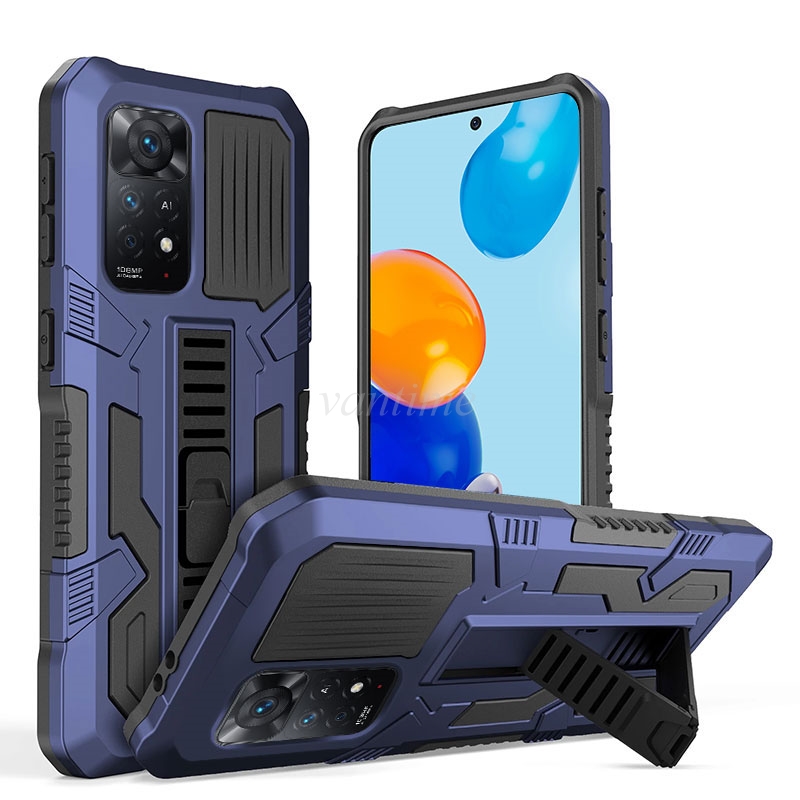 Vantime for Xiaomi Redmi Note 11 Pro 5G / Note 12 Pro 4G Slim Case Kickstand Hard Matte Back ...